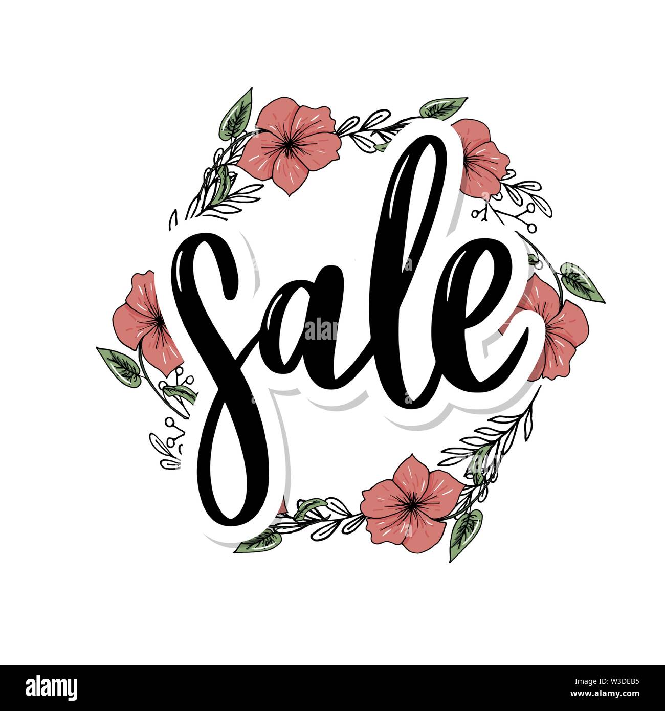 Black letters: SALE, Hand sketched Sale lettering typography. Hand ...