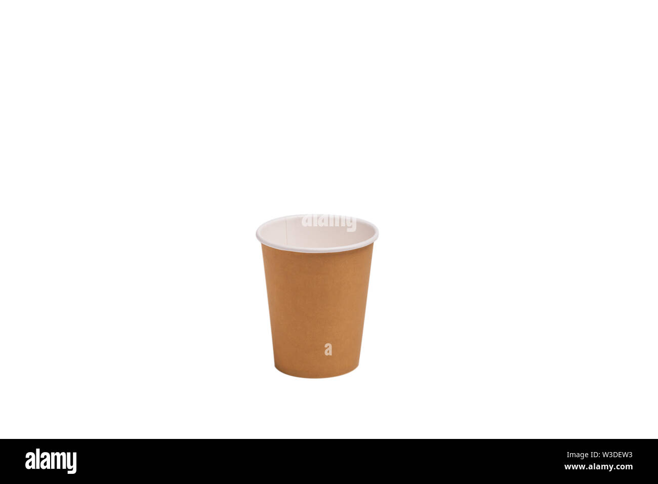 One Paper cups on a white background, isolated Stock Photo - Alamy