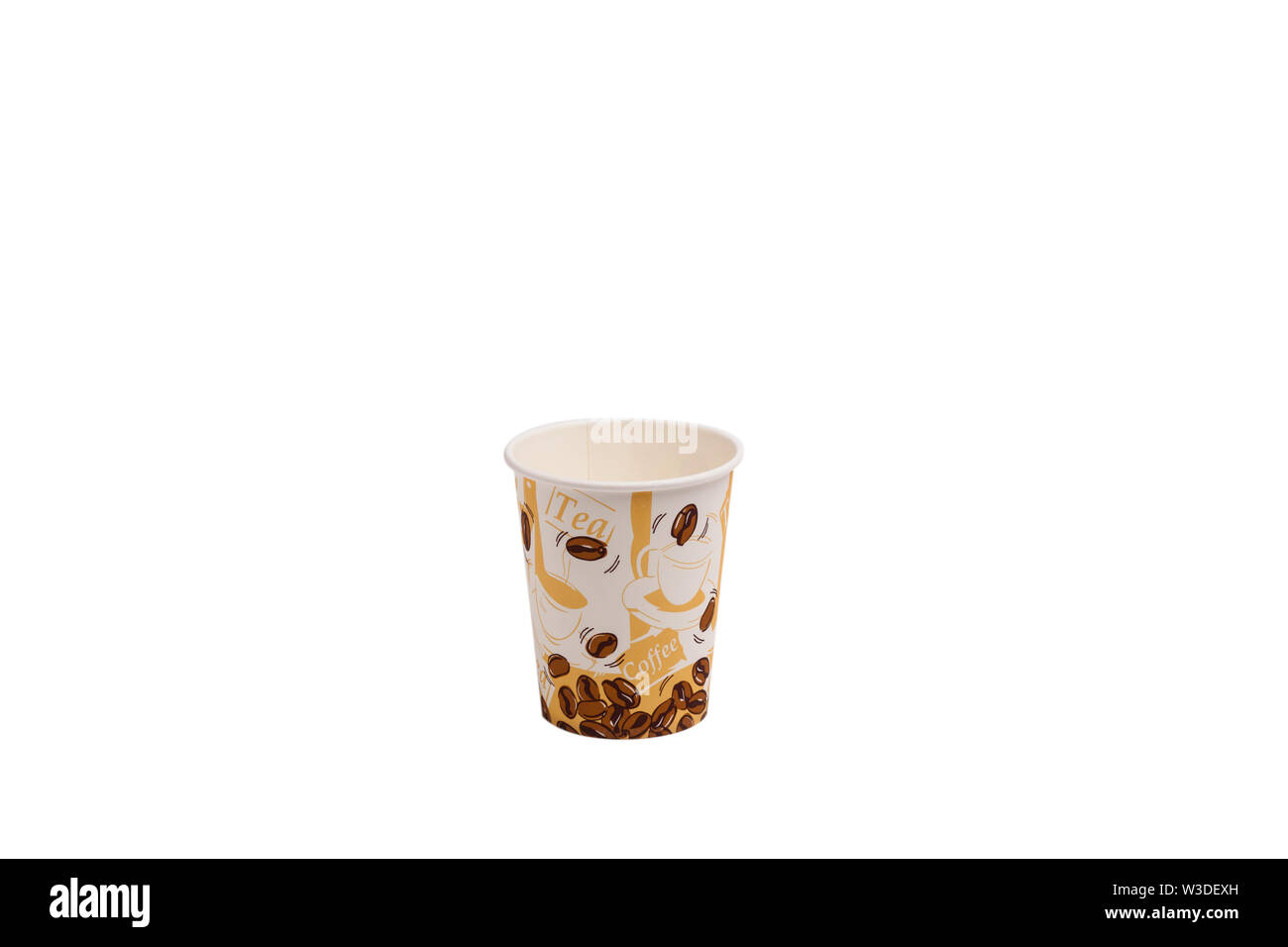 One Paper cups on a white background, isolated Stock Photo - Alamy