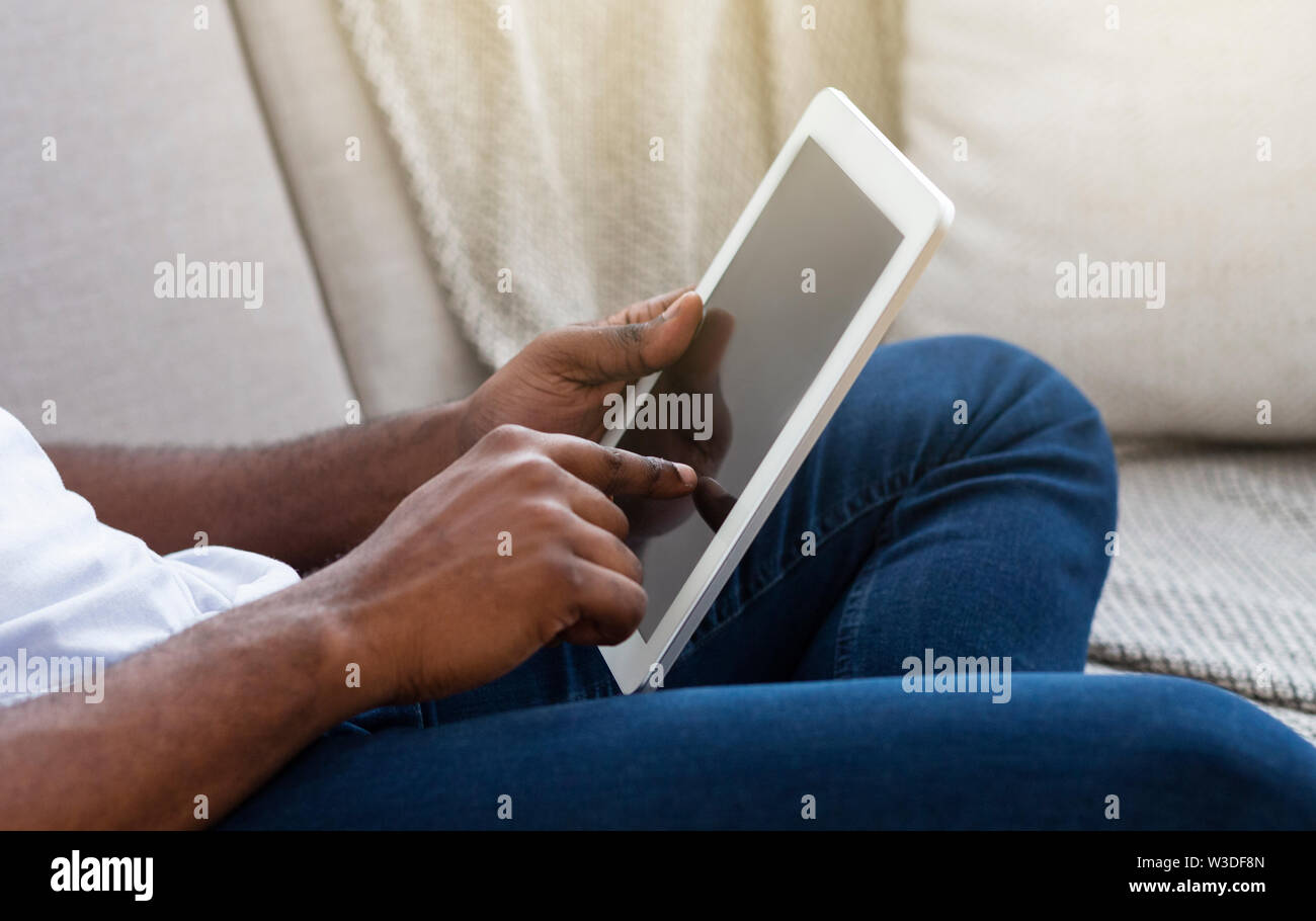 Modern big digital tablet with blank screen Stock Photo - Alamy