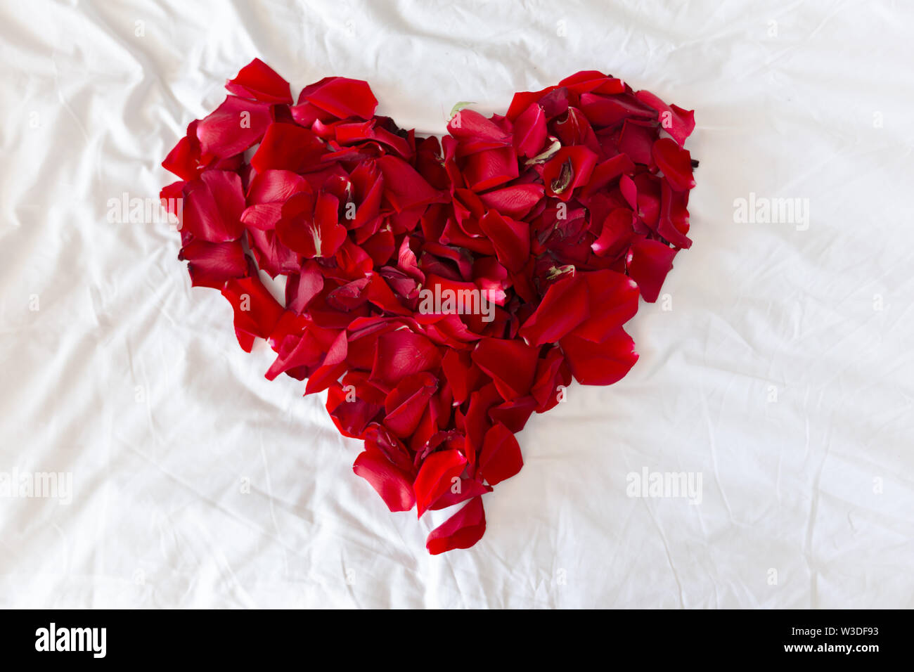 Beautiful heart of red rose petals Stock Photo - Alamy