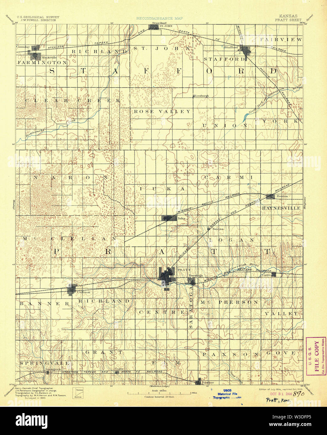 Map of pratt hi-res stock photography and images - Alamy