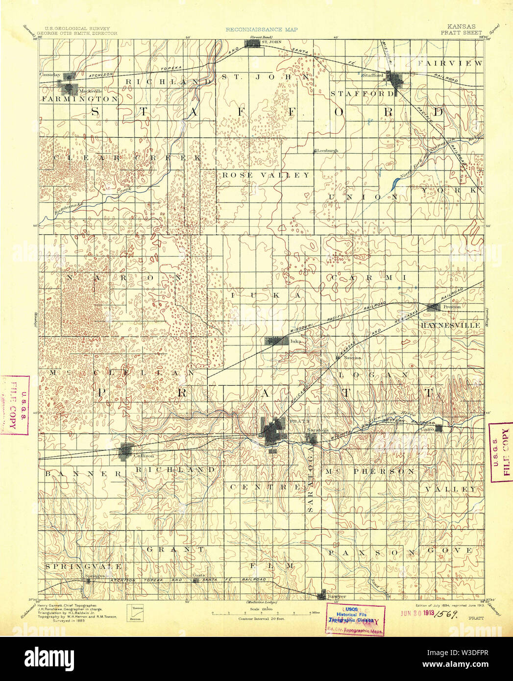 Pratt kansas map hi-res stock photography and images - Alamy