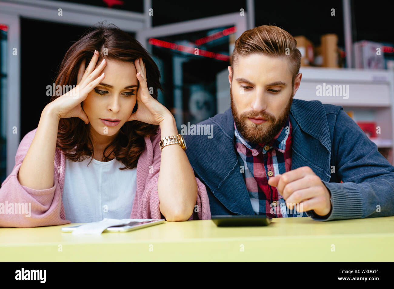 Young couple having financial problems Stock Photo - Alamy