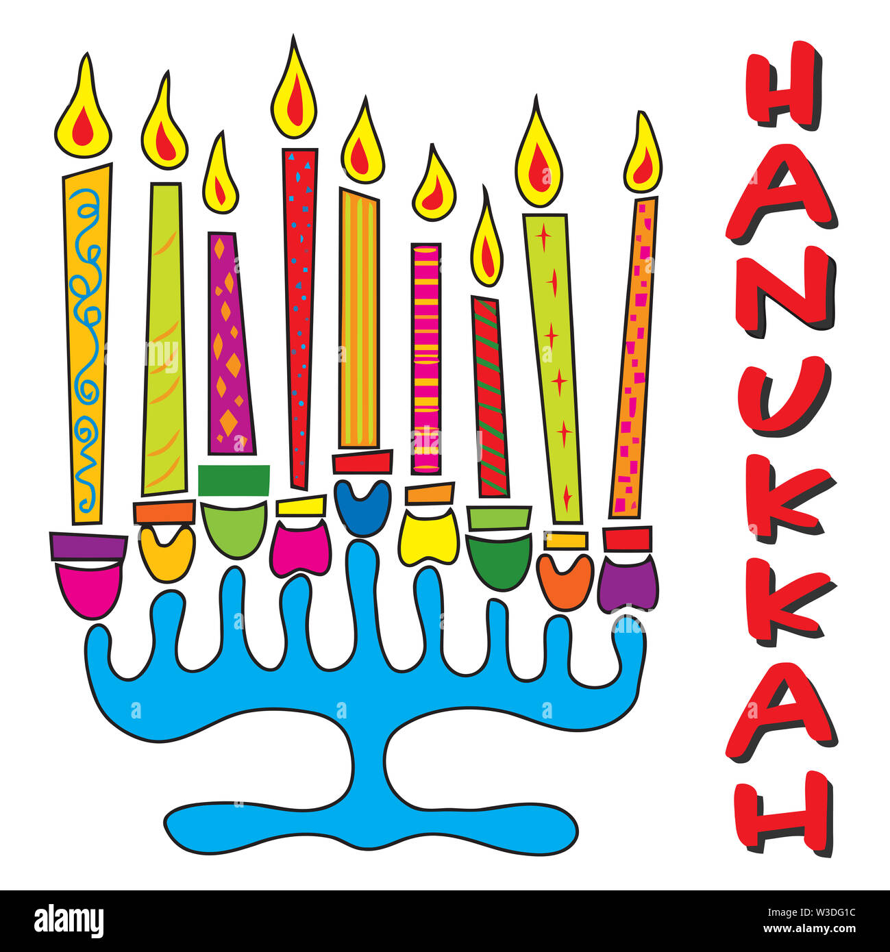 Hanukkah Candles Clipart
