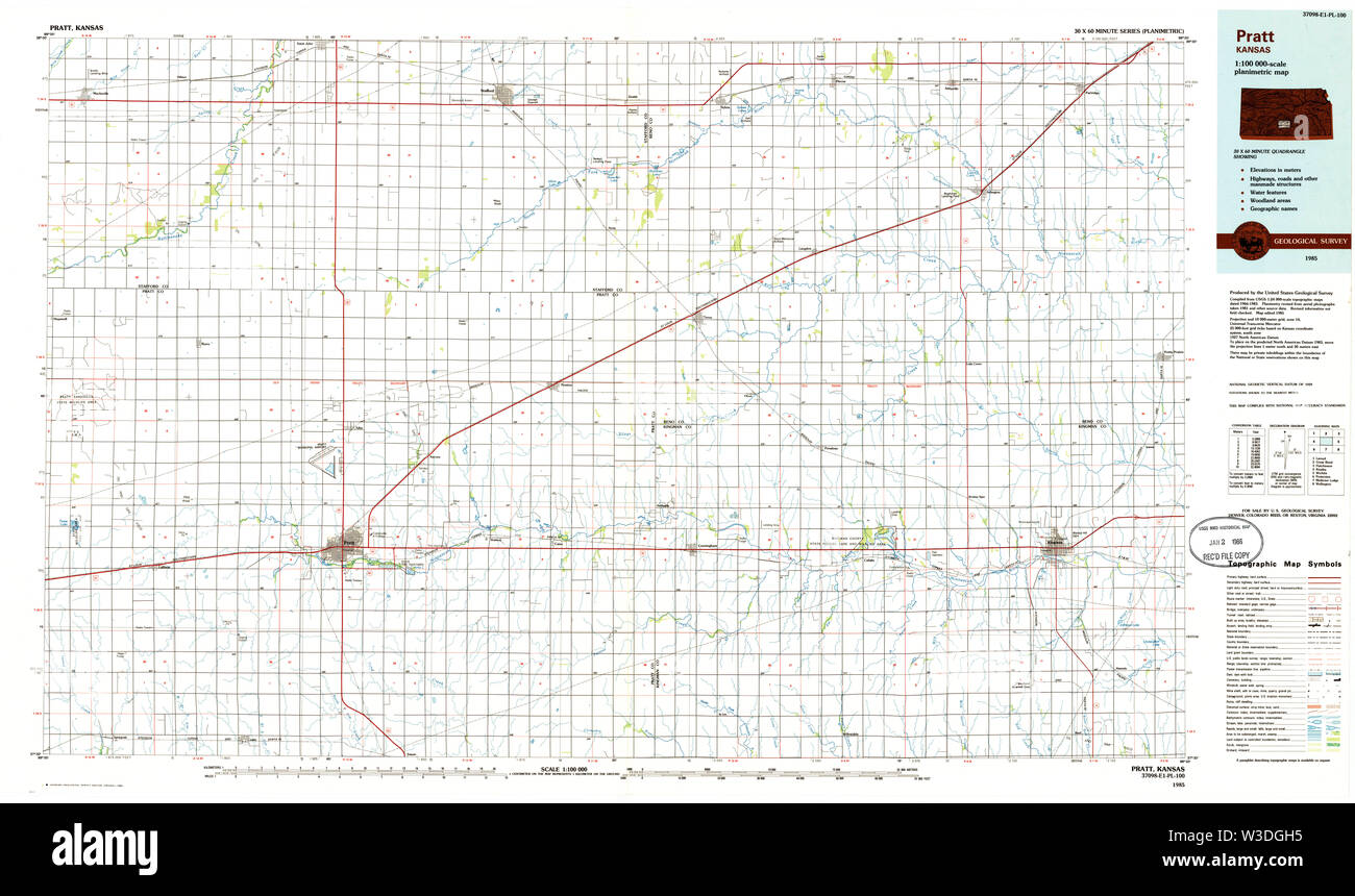 Pratt kansas map hi-res stock photography and images - Alamy