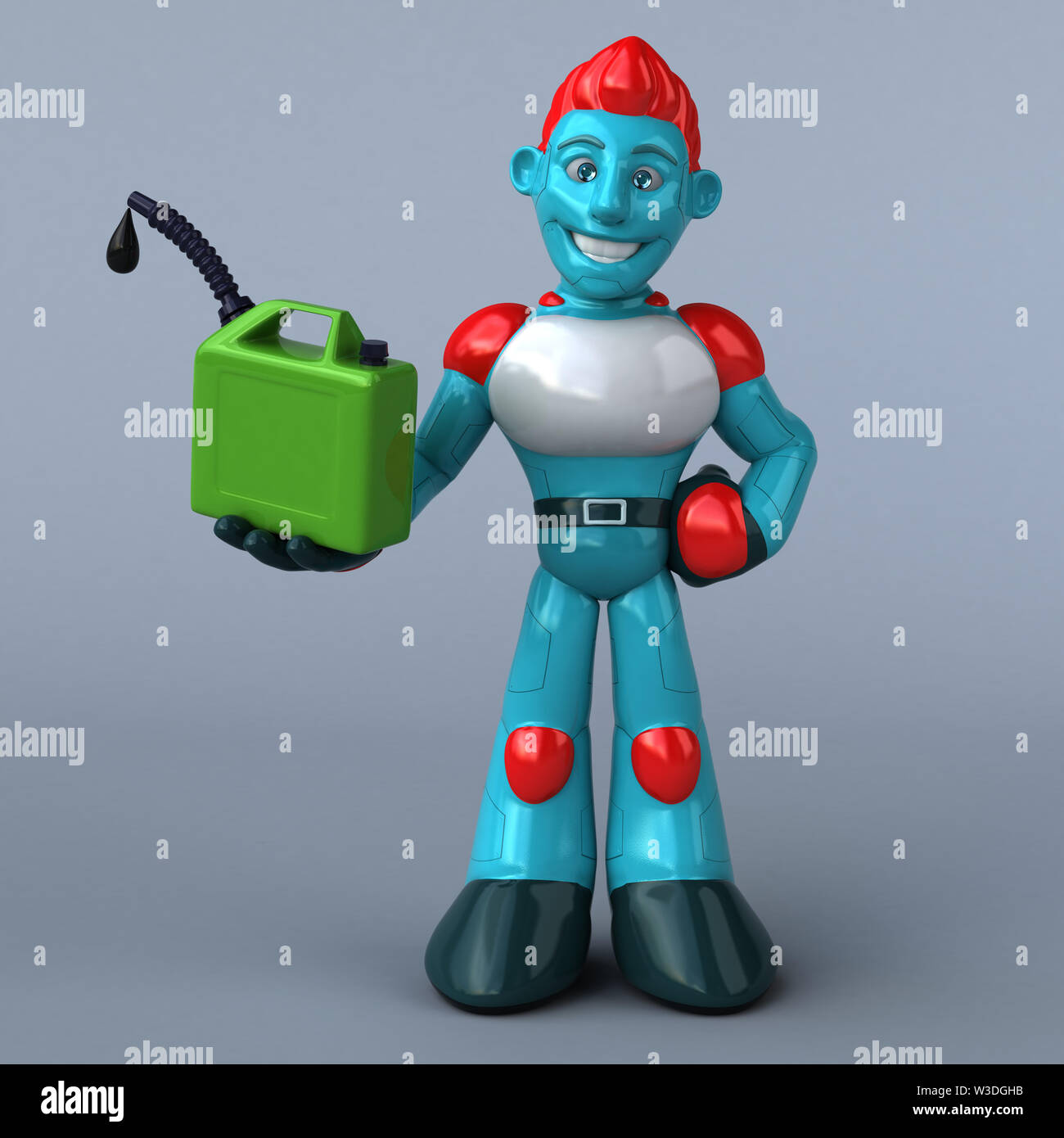 Red Robot - 3D Illustration Stock Photo - Alamy