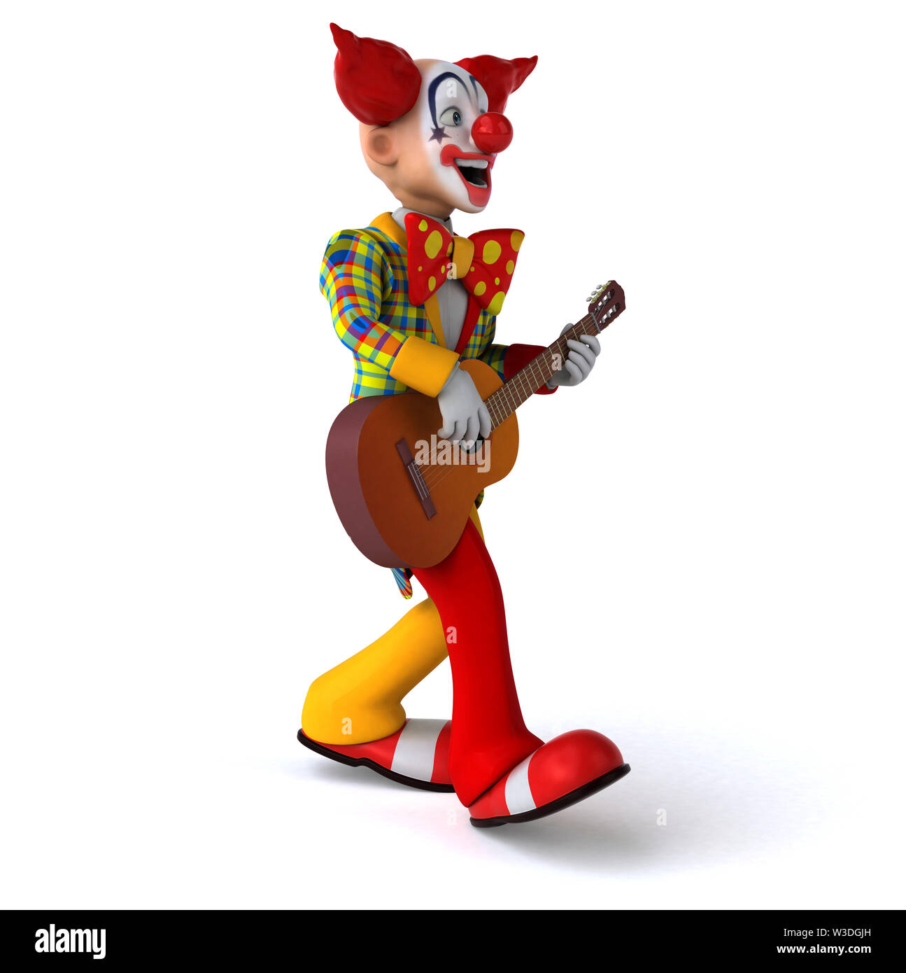 Fun clown - 3D Illustration Stock Photo - Alamy