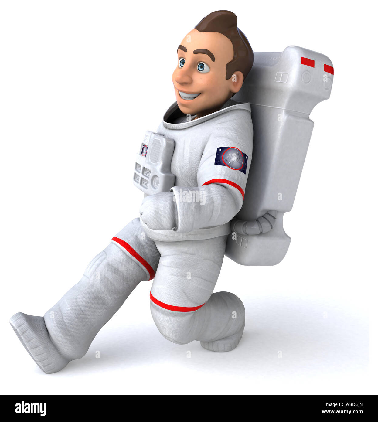 Fun astronaut - 3D Illustration Stock Photo - Alamy