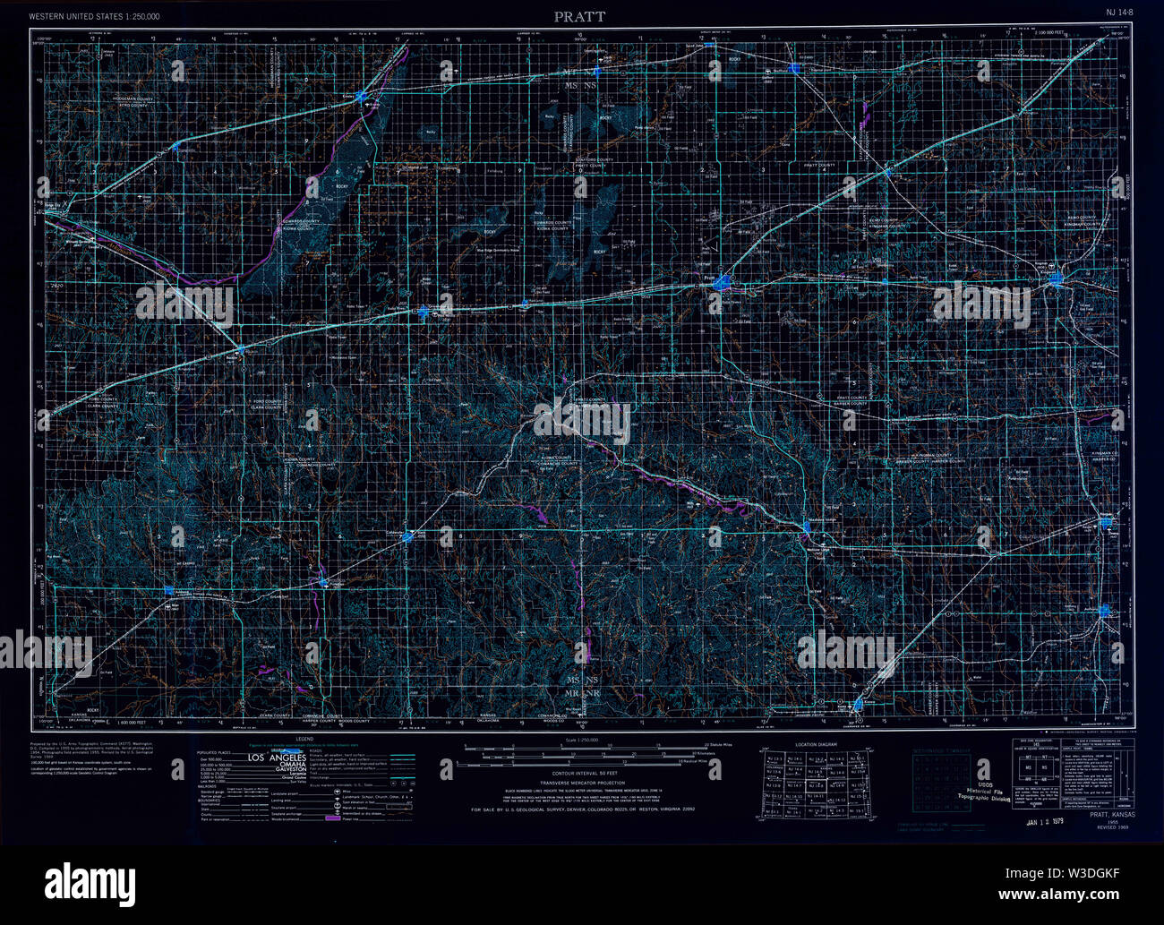 Pratt kansas map hi-res stock photography and images - Alamy