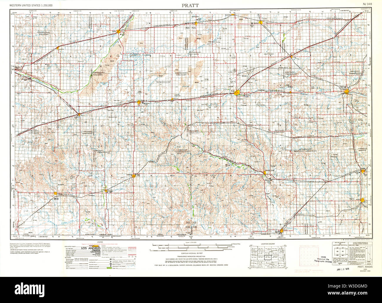 Pratt kansas map hi-res stock photography and images - Alamy