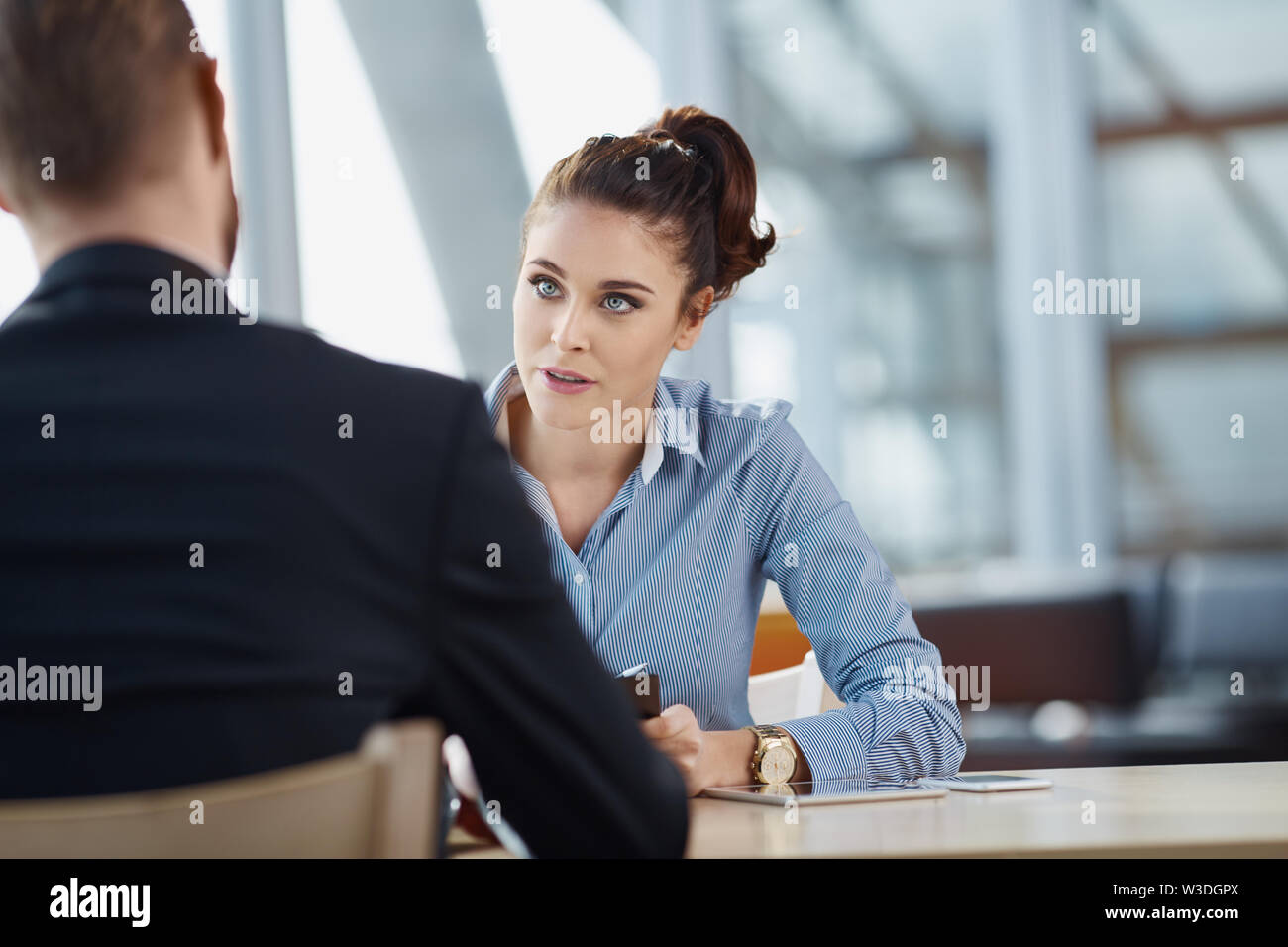 Human interview hi-res stock photography and images - Alamy