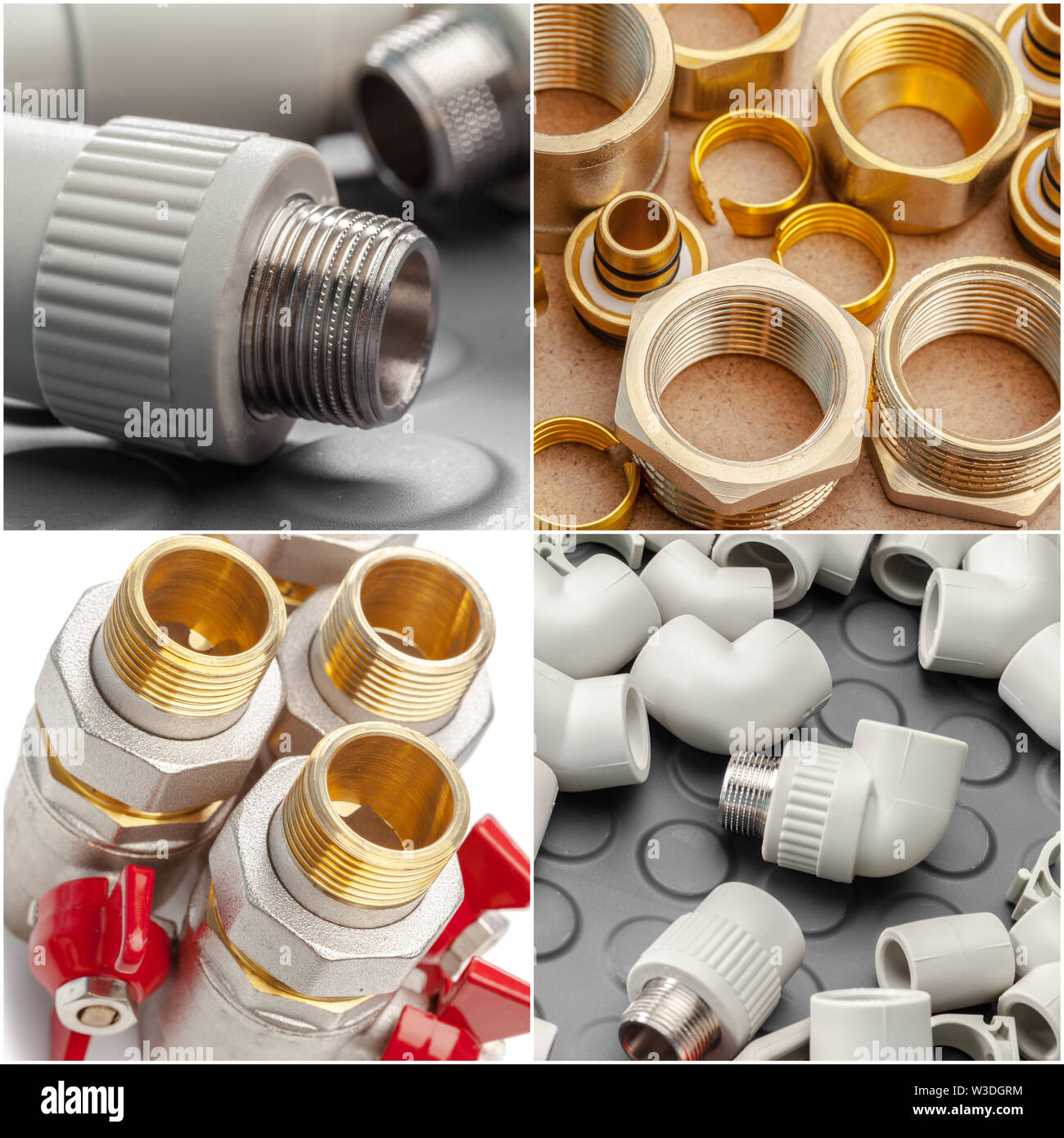 set of plumbing items Stock Photo - Alamy