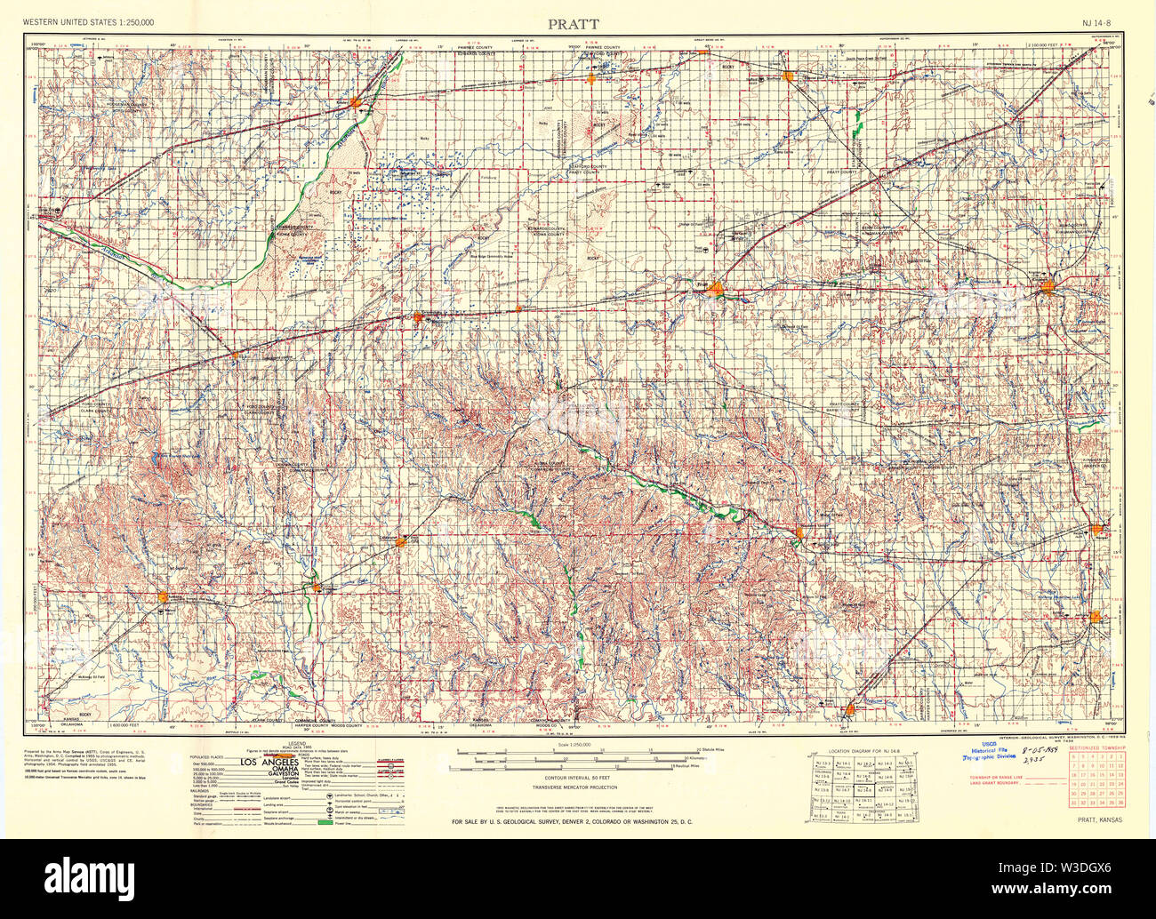 Pratt kansas map hi-res stock photography and images - Alamy
