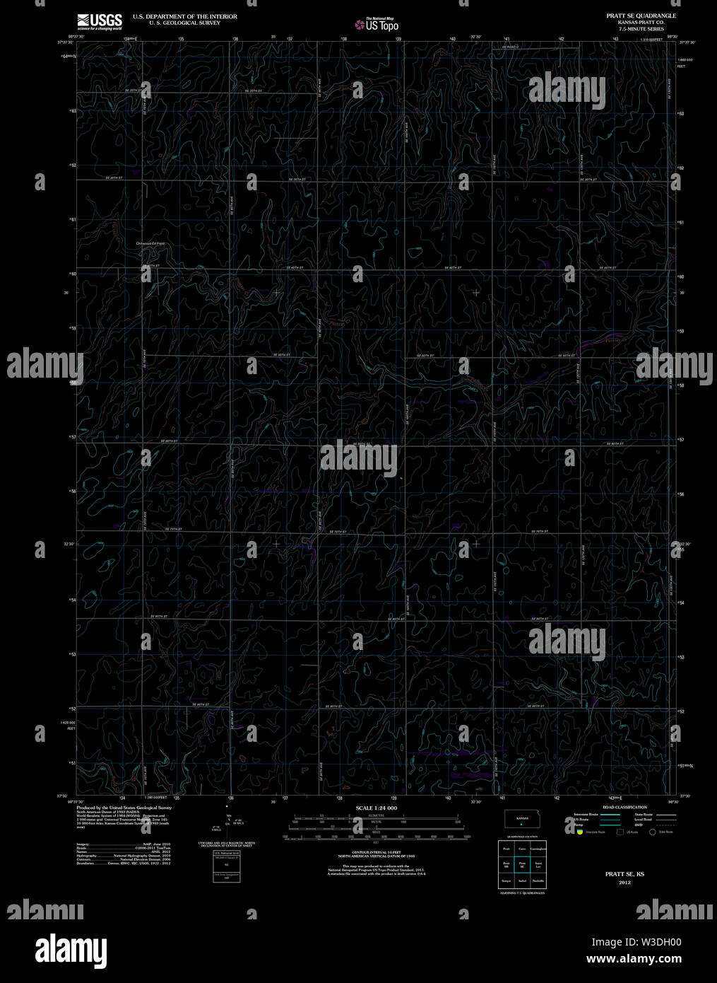 Pratt kansas map hi-res stock photography and images - Alamy