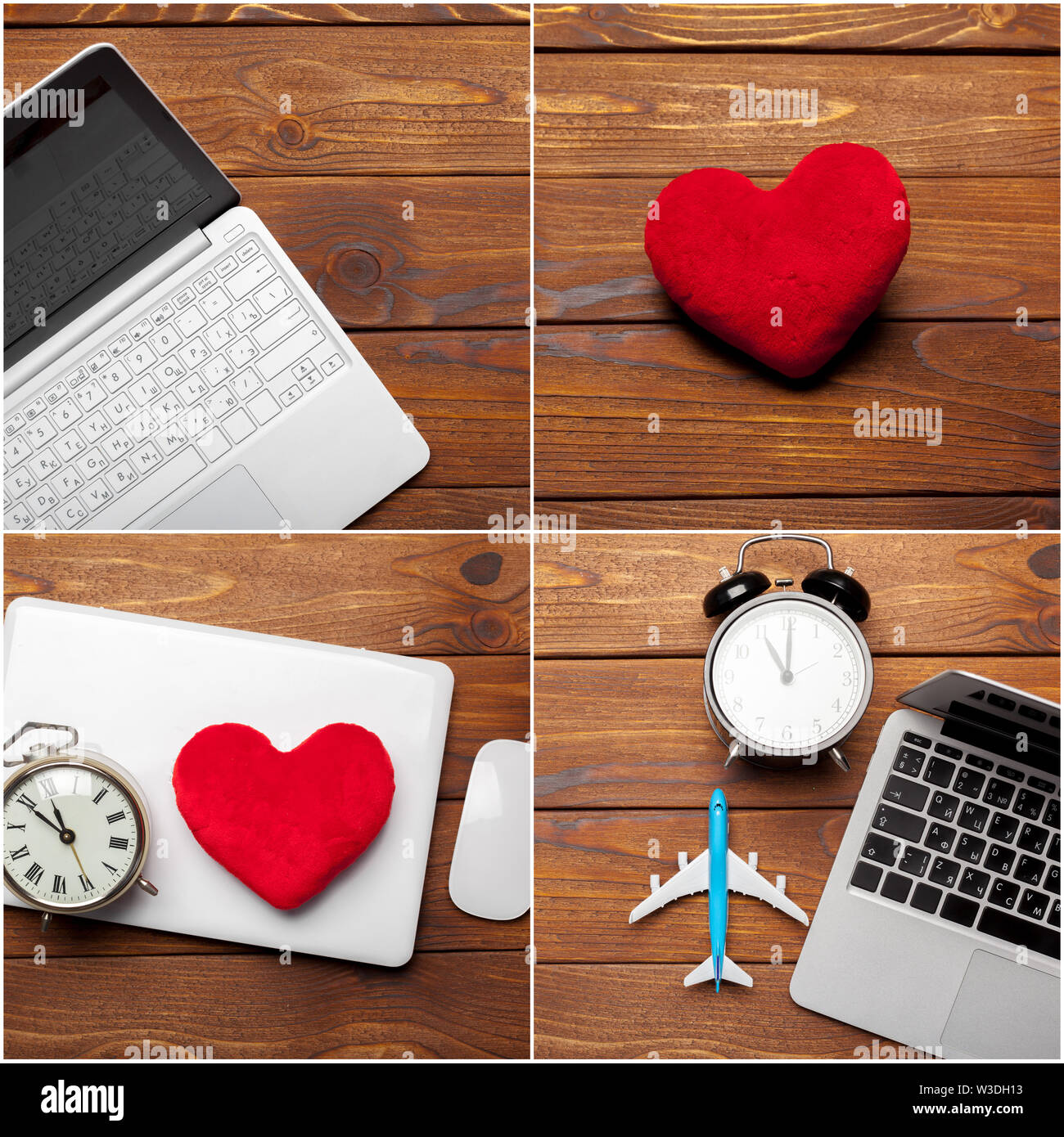 Document computer on wood Cut Out Stock Images & Pictures - Alamy