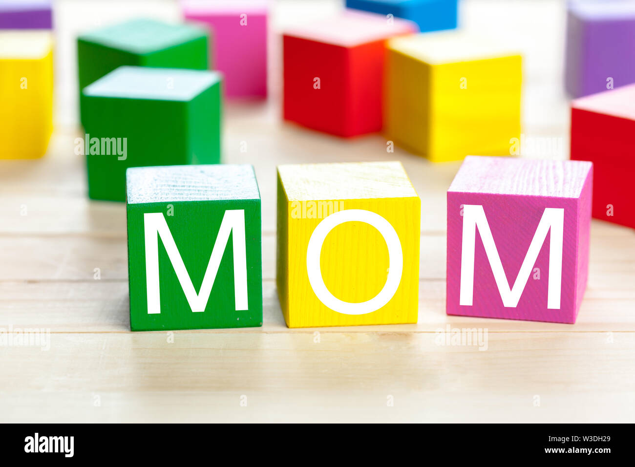 Alphabet blocks mom hi-res stock photography and images - Alamy