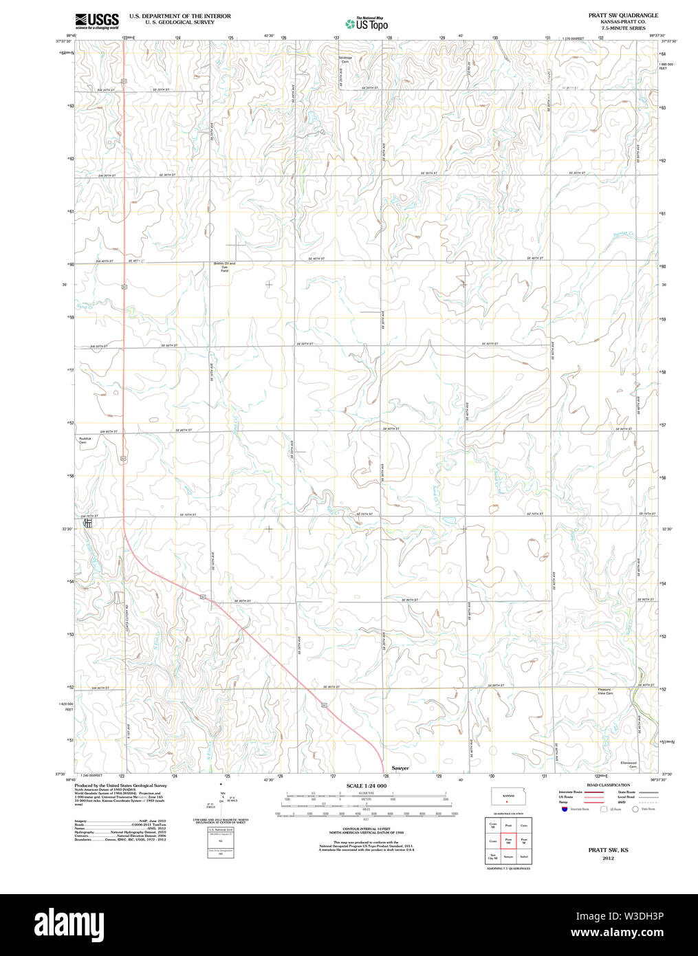 Pratt kansas map hi-res stock photography and images - Alamy