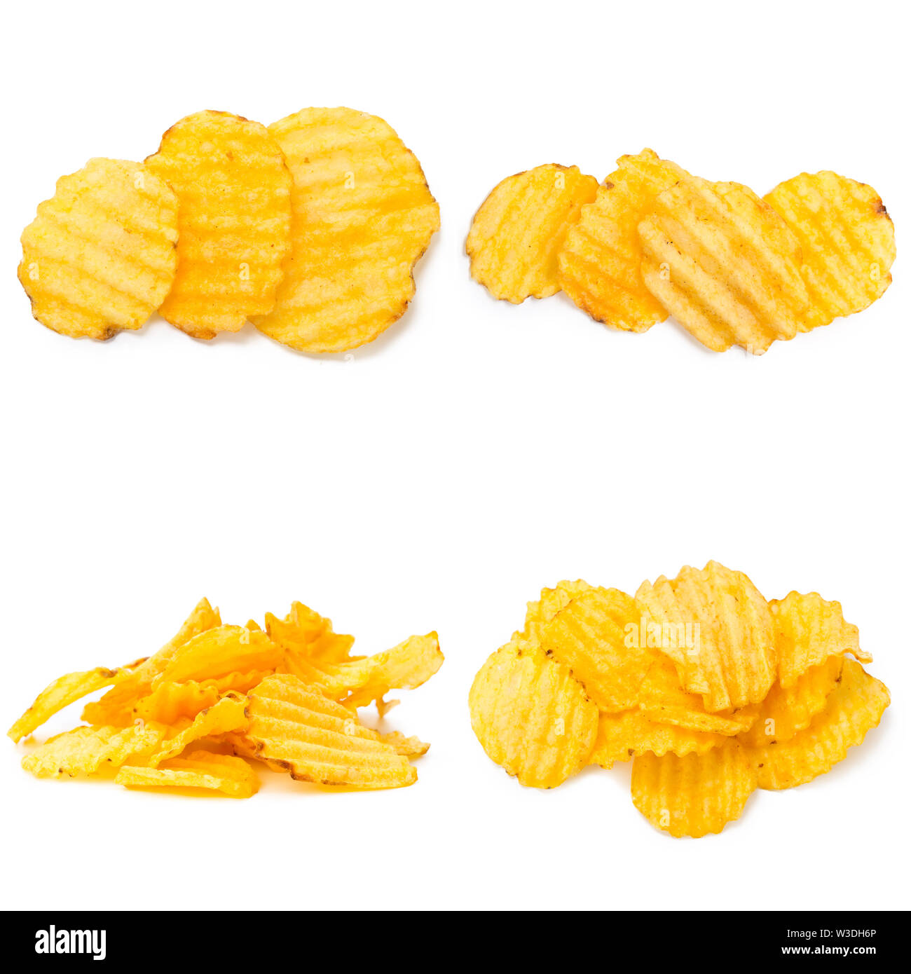 Collage of tasty potato chips Stock Photo - Alamy