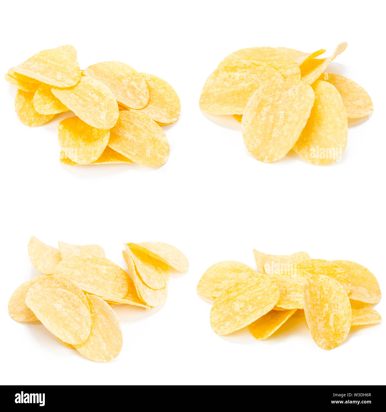 Collage of tasty potato chips Stock Photo - Alamy