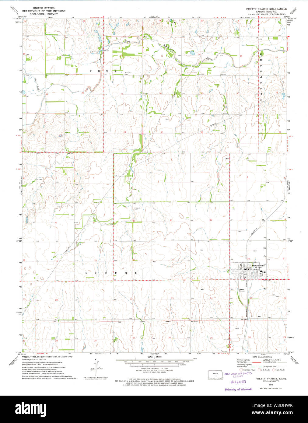 Kansas prairie map hi-res stock photography and images - Alamy