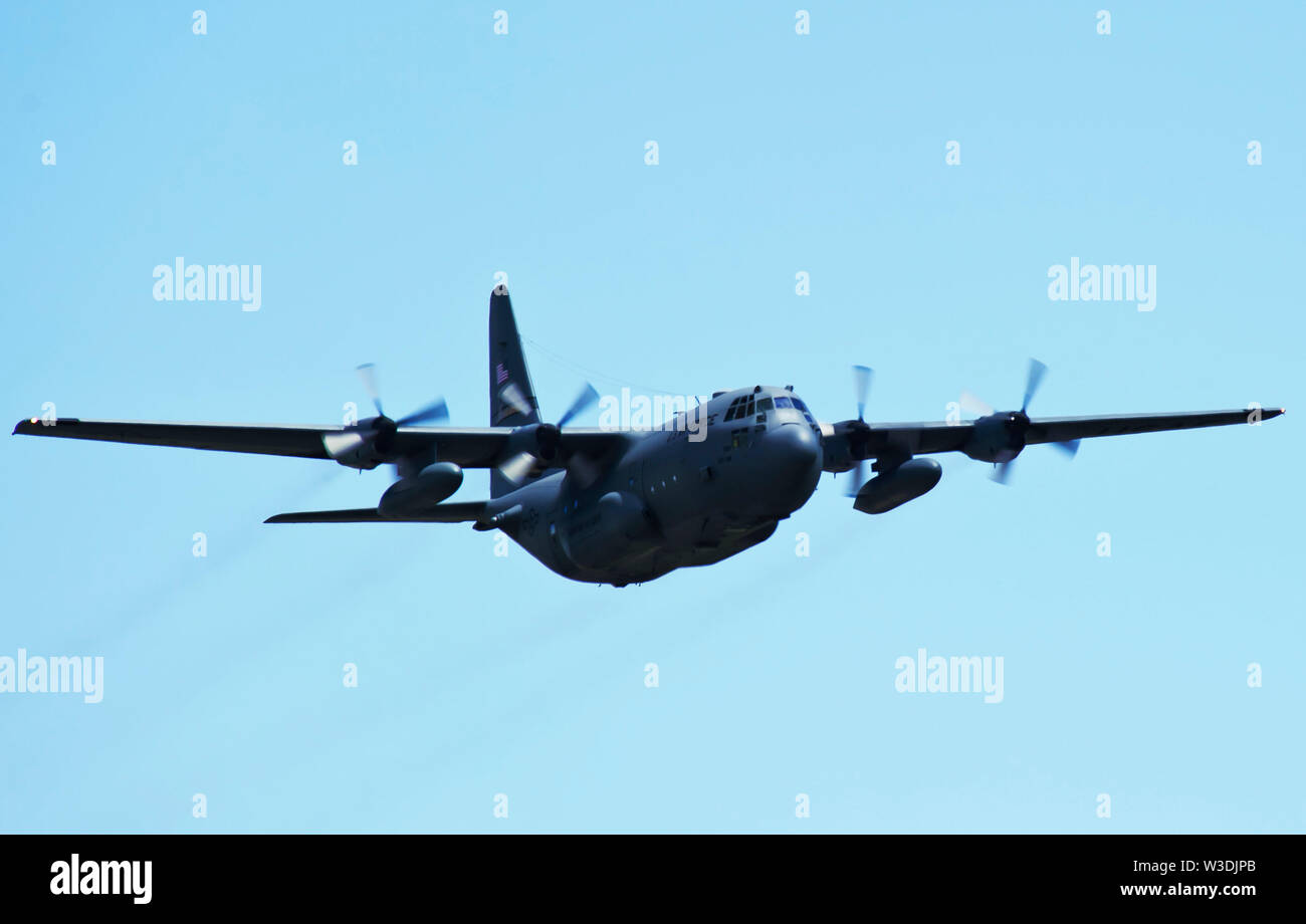 A C-130 Hercules transport aircraft from the Montana Air National Guard ...