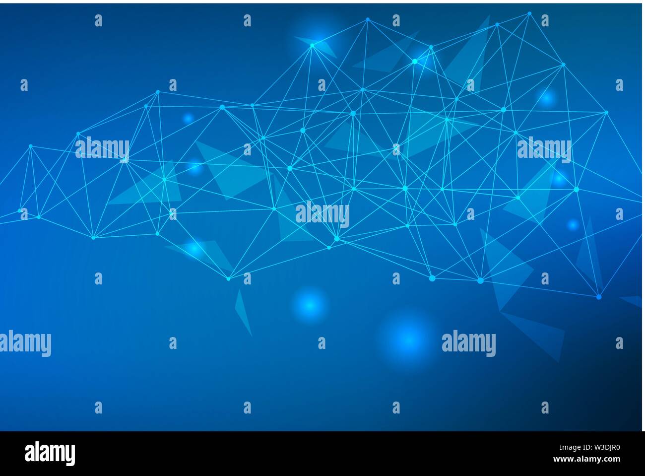 Geometric Abstract Background With Connected Line And Dots Structure Molecule And Communication