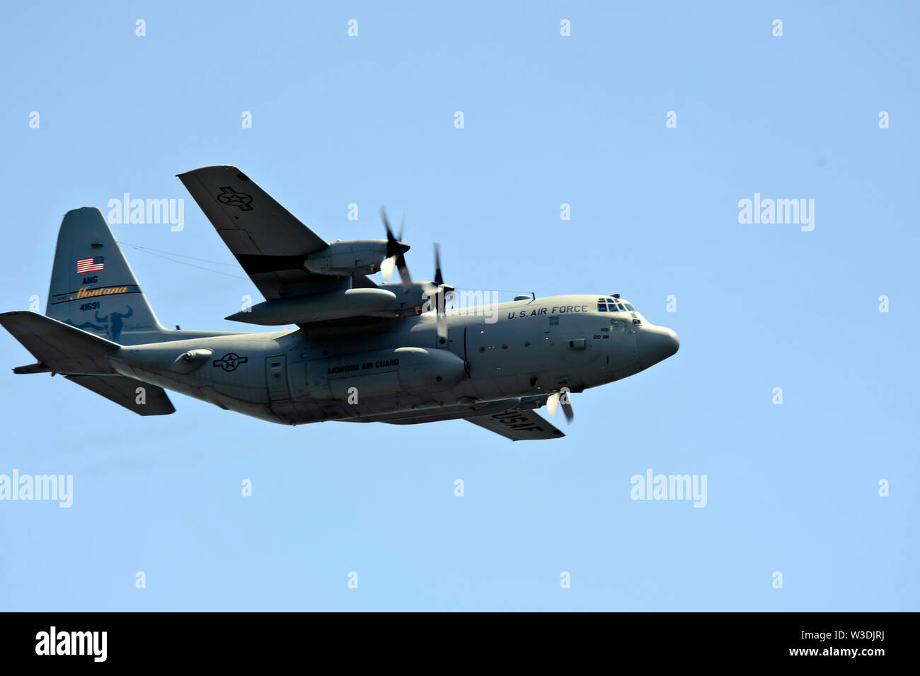 A C-130 Hercules transport aircraft from the Montana Air National Guard ...