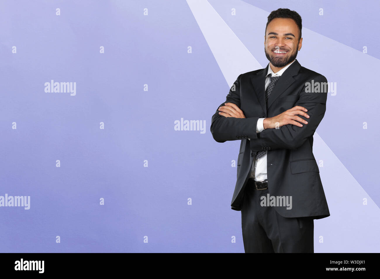 Handsome cheerful african american executive business man Stock Photo ...