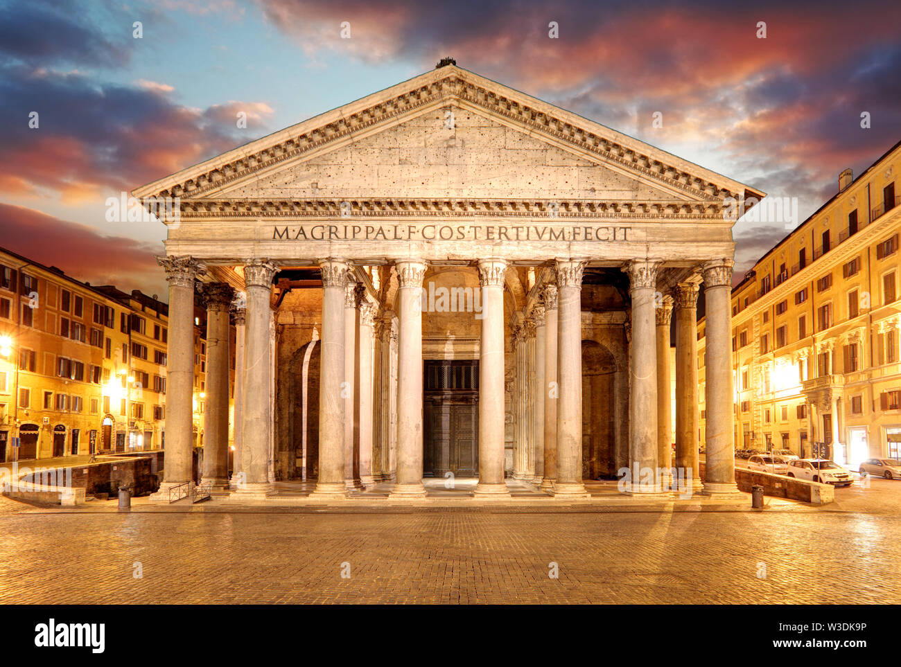 Pantheon - Rome at sunset Stock Photo - Alamy