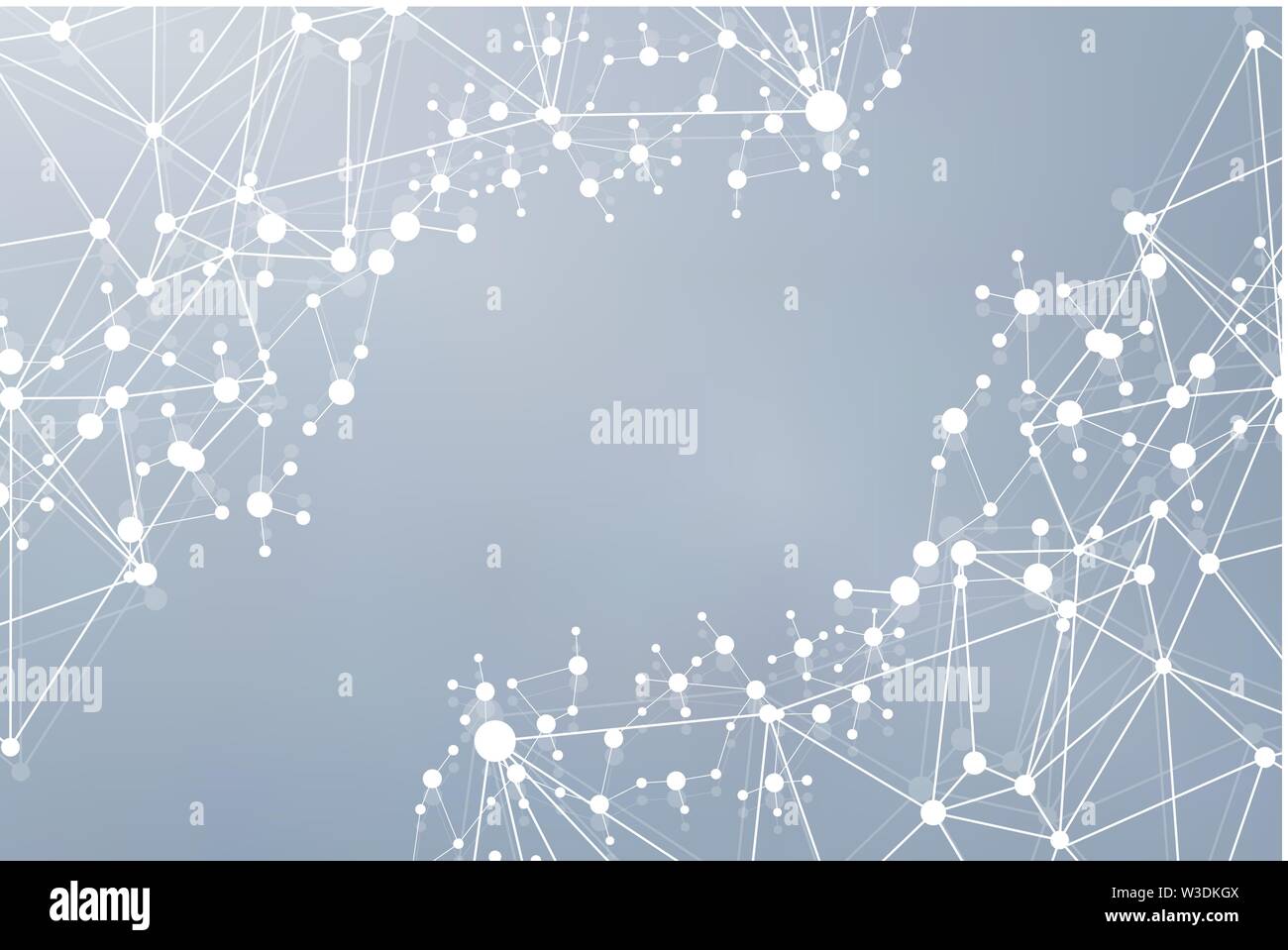 Structure molecule and communication. Dna, atom, neurons. Scientific ...