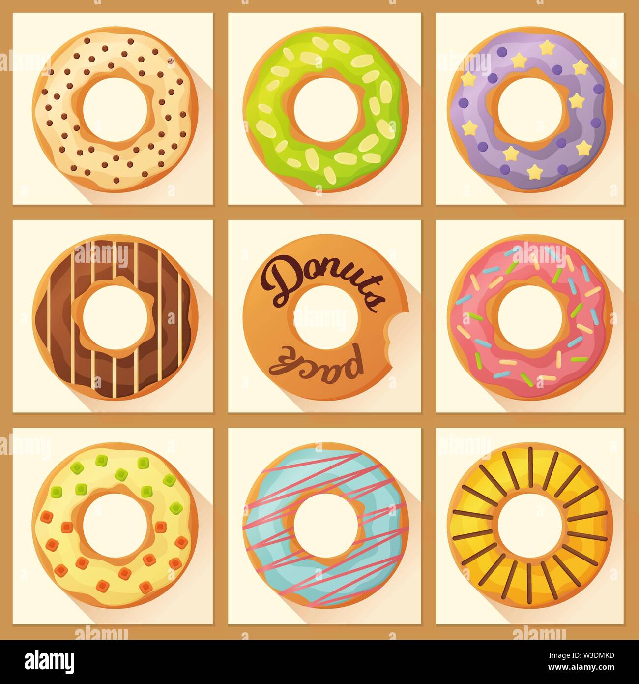 Cartoon doughnut Stock Vector Images - Alamy