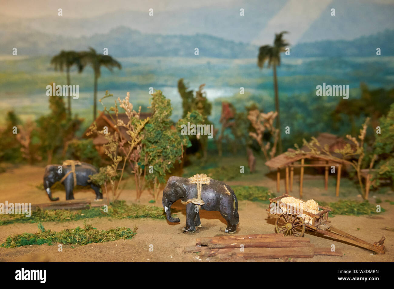African Elephant Habitat Diorama