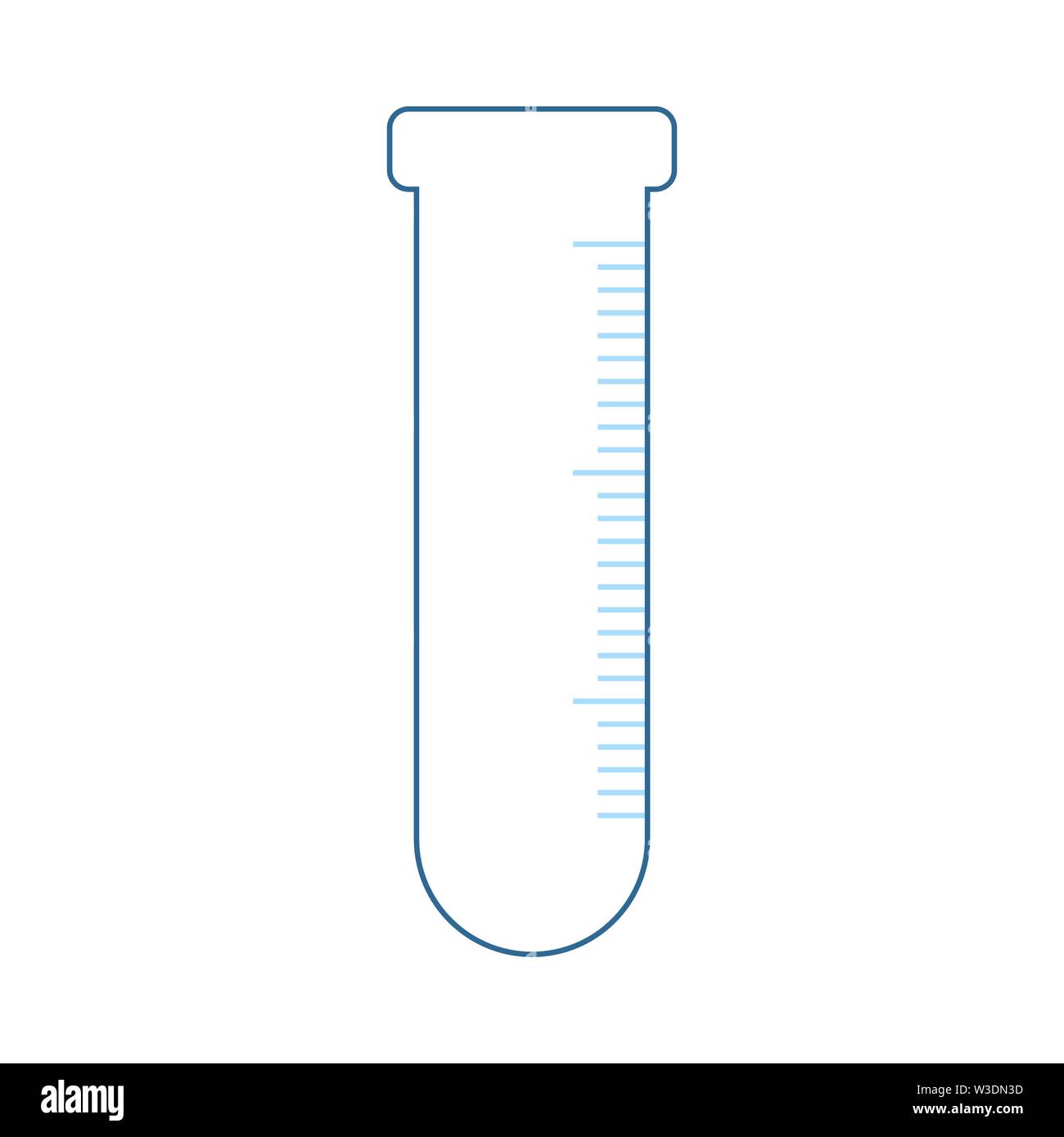 Icon Of Chemistry Beaker. Thin Line With Blue Fill Design. Vector ...