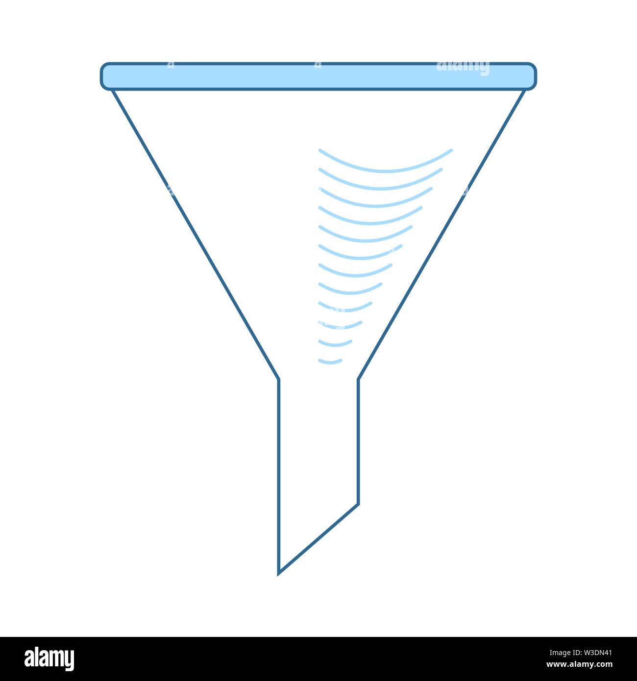 Icon Of Chemistry Filler Cone. Thin Line With Blue Fill Design. Vector ...