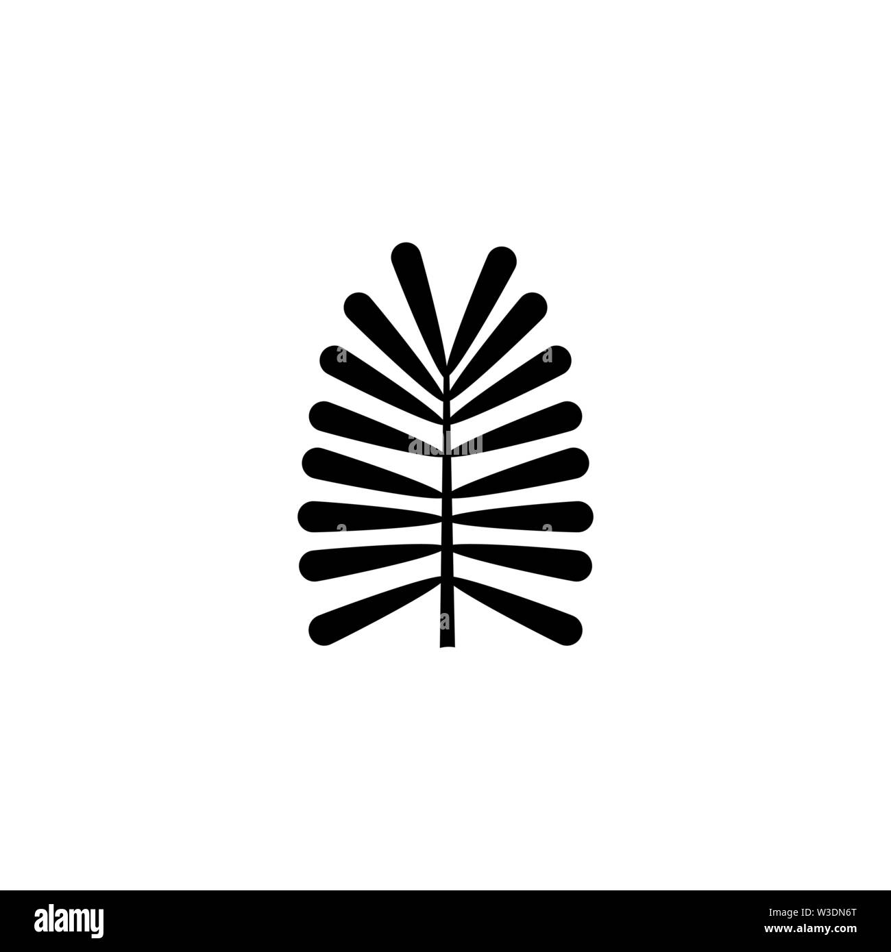 Tropical Plant, Fern Leaf, Branch. Flat Vector Icon illustration ...