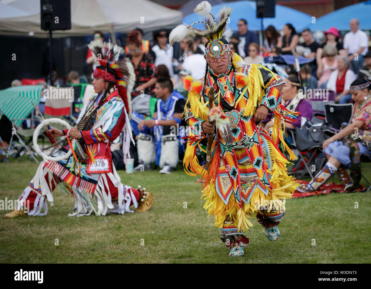 Vancouver, Canada. 14th July, 2019. Dancers perform during the 32nd ...