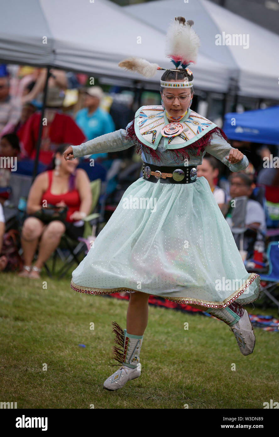 Vancouver, Canada. 14th July, 2019. A dancer performs during the 32nd ...