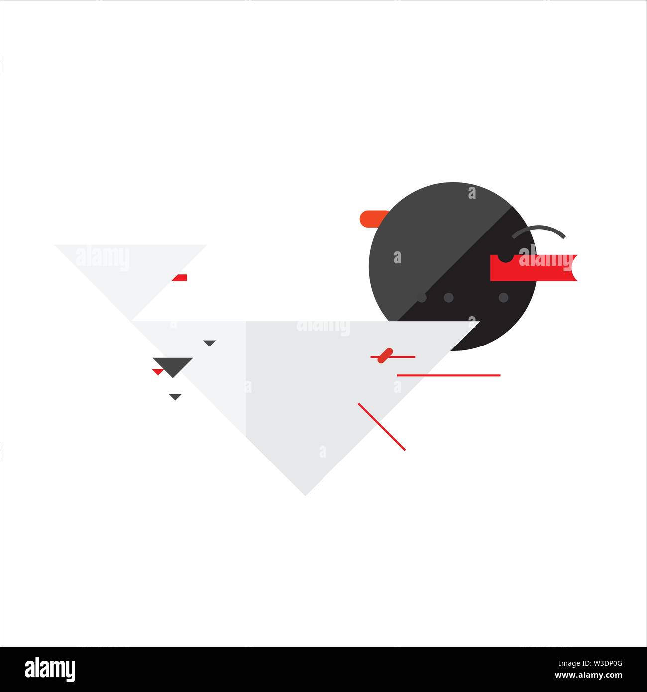 The style of abstract art, Suprematism, modern street art and graffiti ...