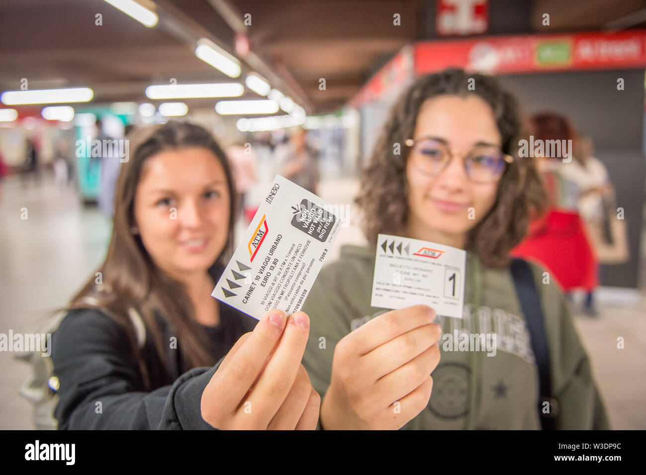 Photo CC 15-07-19 Milan (Italy) Chronicle Cadorna Station first day ATM ...
