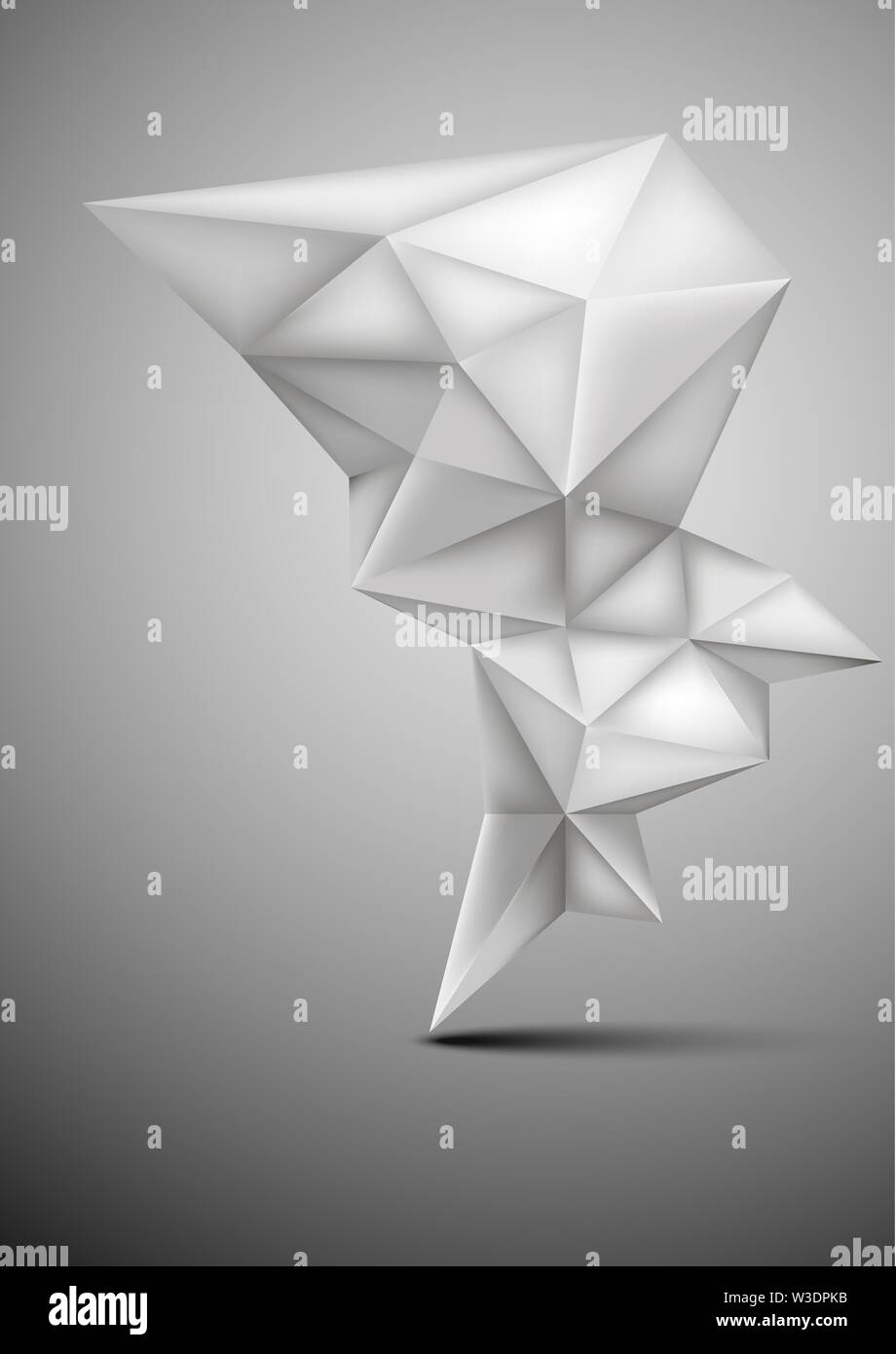 Abstract Low Poly Background. Crystal Geometric. Vector Illustration ...