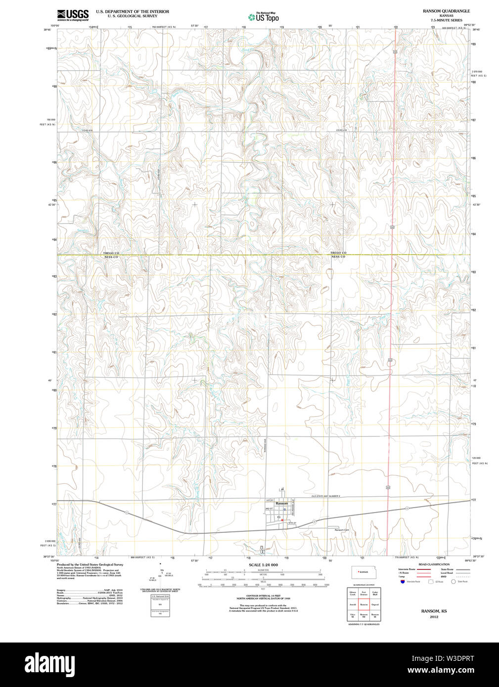 Map of ransom kansas hi-res stock photography and images - Alamy