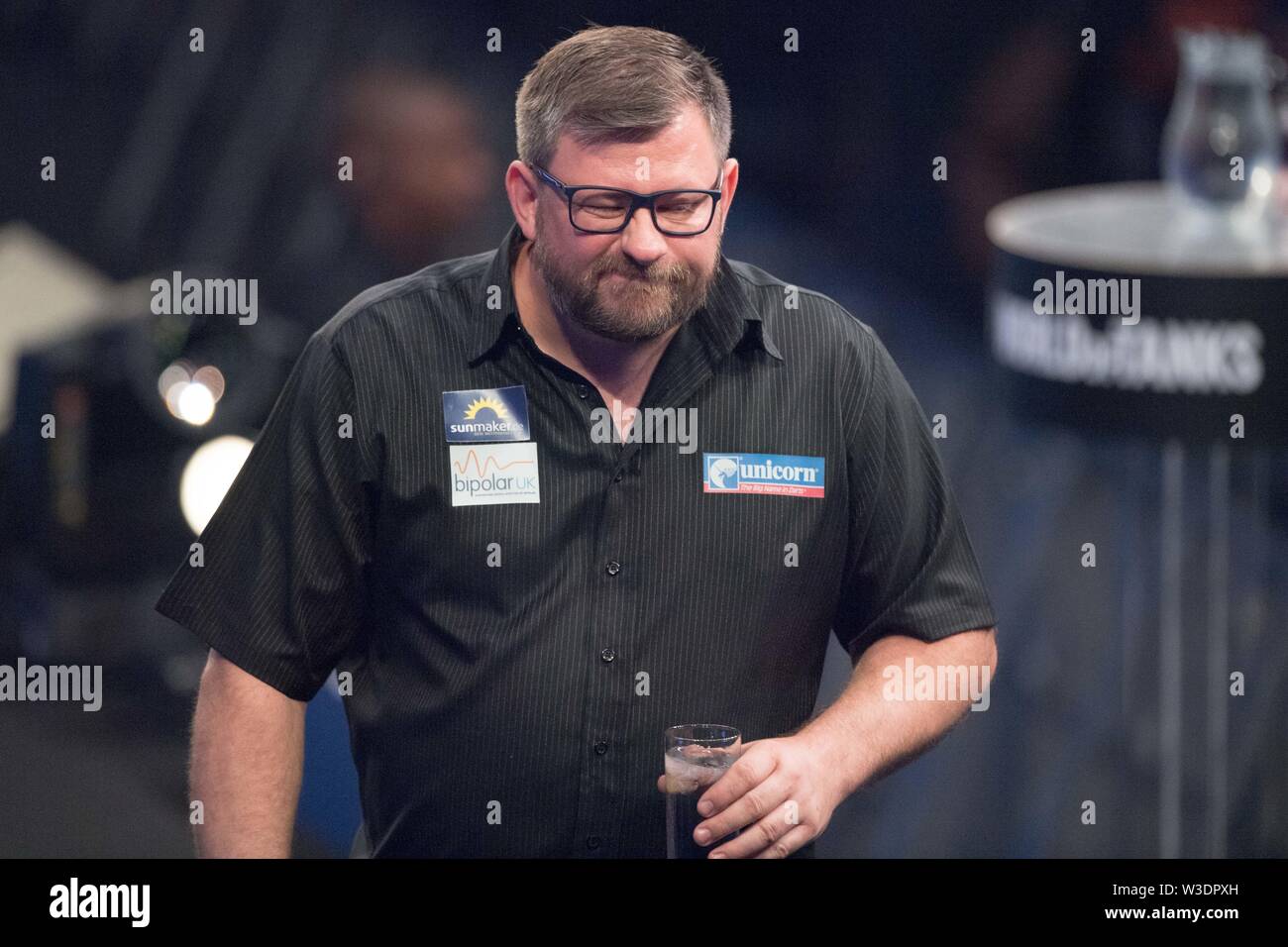 James WADE (ENG) walks into the break, facial expressions, half figure ...