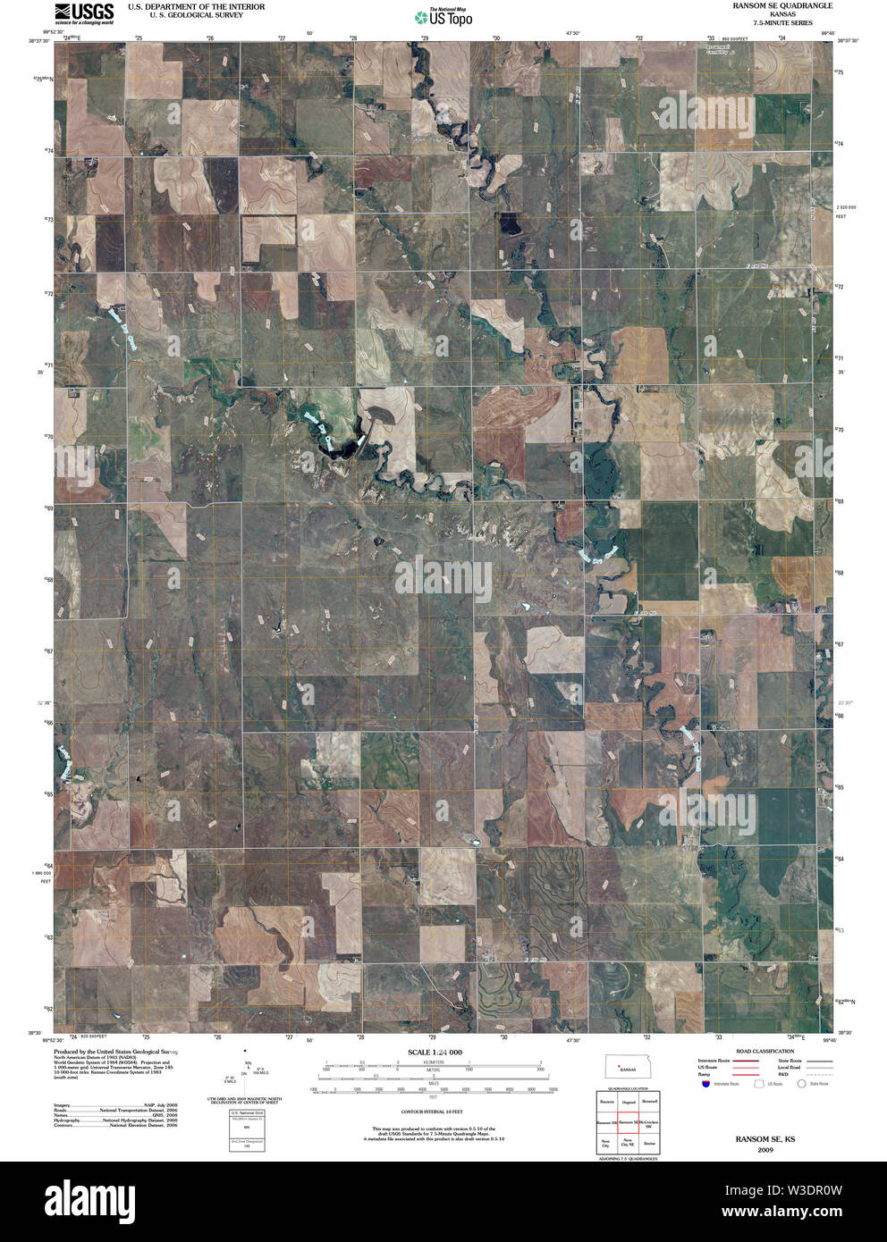 Map of ransom kansas hi-res stock photography and images - Alamy