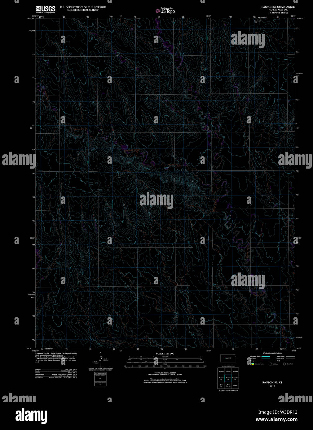 Map of ransom kansas hi-res stock photography and images - Alamy