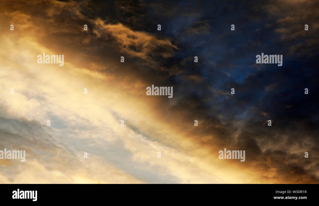 dramatic rain and storm sky in Umea, Roback, Sweden Stock Photo - Alamy