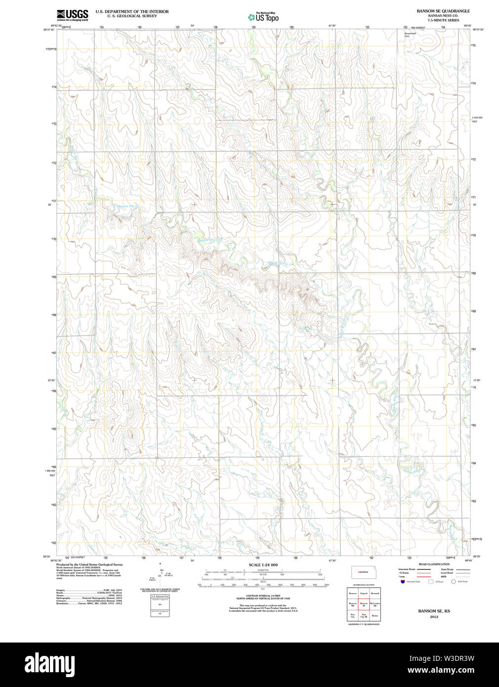 Map of ransom kansas hi-res stock photography and images - Alamy