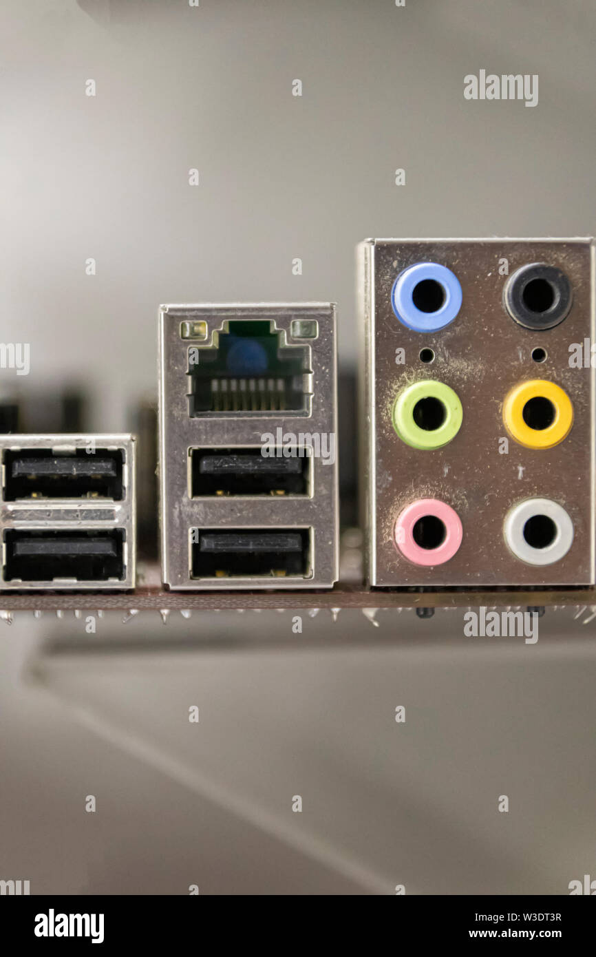 typical new PC computer motherboard (socket 1151) - isolated Stock ...