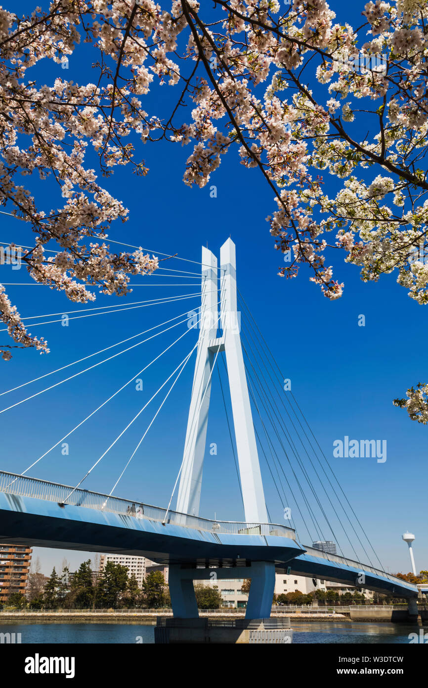 Japan, Honshu, Tokyo, Toyosu, Shinonome, Sakurabashi Bridge Stock Photo ...