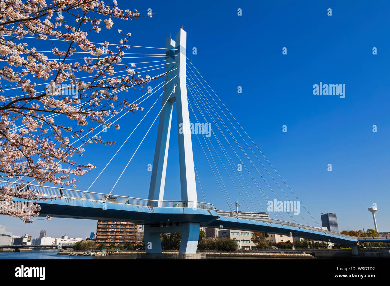 Japan, Honshu, Tokyo, Toyosu, Shinonome, Sakurabashi Bridge Stock Photo ...